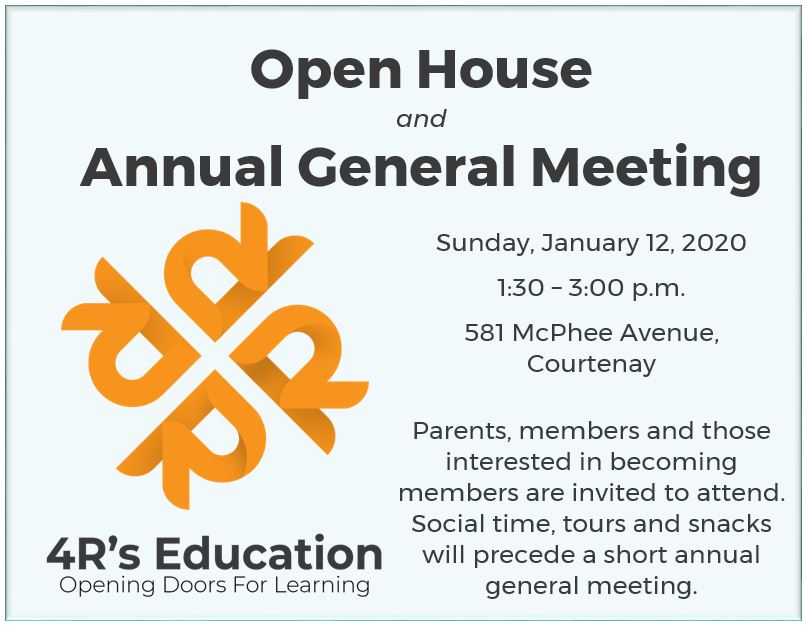 Open House & Annual General Meeting - 4R's Education Centre